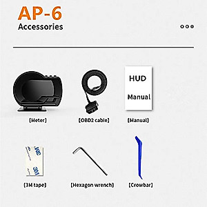 Heads Up Display, iKiKin Heads Up Display for Car HUD Display OBD2 GPS Dual System for All Cars, Shows Speed RPM Voltage Alarm etc.
