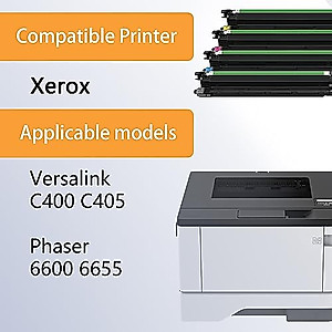 Versalink C400 C405 Drum Unit Remanufactured 108R01121 Imaging Unit Replacement for Xerox Versalink C400 C405 Phaser 6600 6655 Printer(4-Pack)
