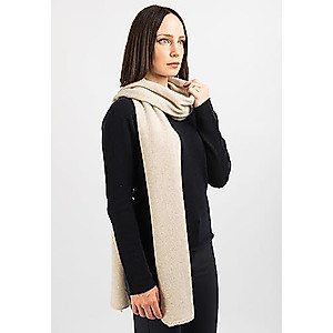 Dalle Piane Cashmere - Broad Scarf 100% cashmere - Made in Italy - Woman/Man, Color: Beige, One size