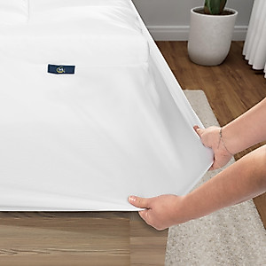 Serta Memory Flex Soft Queen Mattress Topper, 2" Pillow Top Mattress Pad, Cushioning Stain Resistant Mattress Protector with 15" Pocket for Secure Fit, Machine Washable, White