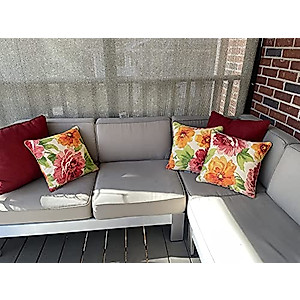 Sqodok Patio Cushion Covers Set for 7 Pcs Outdoor Sectional Rattan Sofa Set, Outdoor Cushion Covers for Seat and Back, Tan
