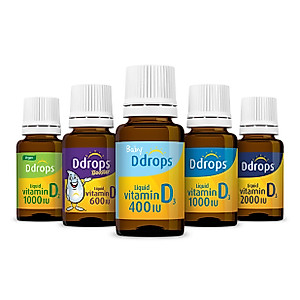 Ddrops Kids Booster 600IU 100 drops - Daily Liquid Vitamin D for Kids. Support Strong Bones & Immune System in Children. No Preservatives, No Sugar, Non-GMO, Allergy-friendly