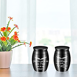 Small Urn Set of 2, Stainless Steel Mini Urn Set, Small Keepsake Urn for Human Ashes, Ashes Holder