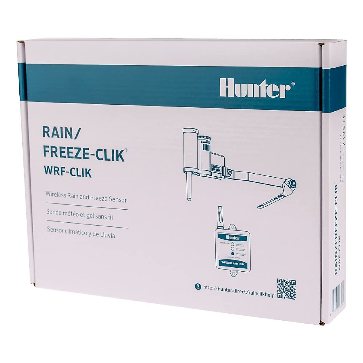 Hunter Industries WRFCLIK Hunter Clik, Wireless Rain/Freeze Sensor Combo (Includes Receiver and Transmitter), White