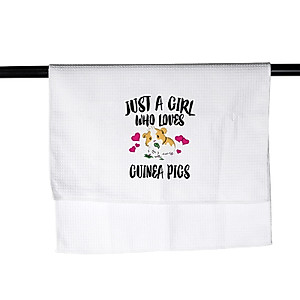 CMNIM Guinea Pig Kitchen Towels,Just a Girl Who Loves Guinea Pigs Accessories,Pet Dish Towels,Farmhouse Decor, Housewarming Gift (Guinea Pig Kitchen Towels)