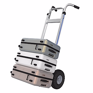 SuZhi 2 Wheel Hand Truck Dolly Cart Heavy Duty,Two Wheel Aluminum Hand Truck Dolly Cart with Wheels & 2 Free Straps,600lb Capacity, New IM for Groceries,Furniture,Electrical Appliance &Large Carton
