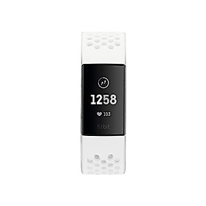 Fitbit Charge 3 Special Edition Fitness Activity Tracker Graphite/White Silicone, one Size, 0.06 Pound