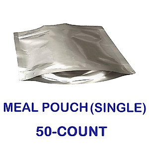 Pleasant Grove Farm 7 Mil Zip Lock Mylar Bags Stand Up Gusseted Pouch (50, MEAL POUCH (SINGLE) 8.5 x 6.5 x 2)