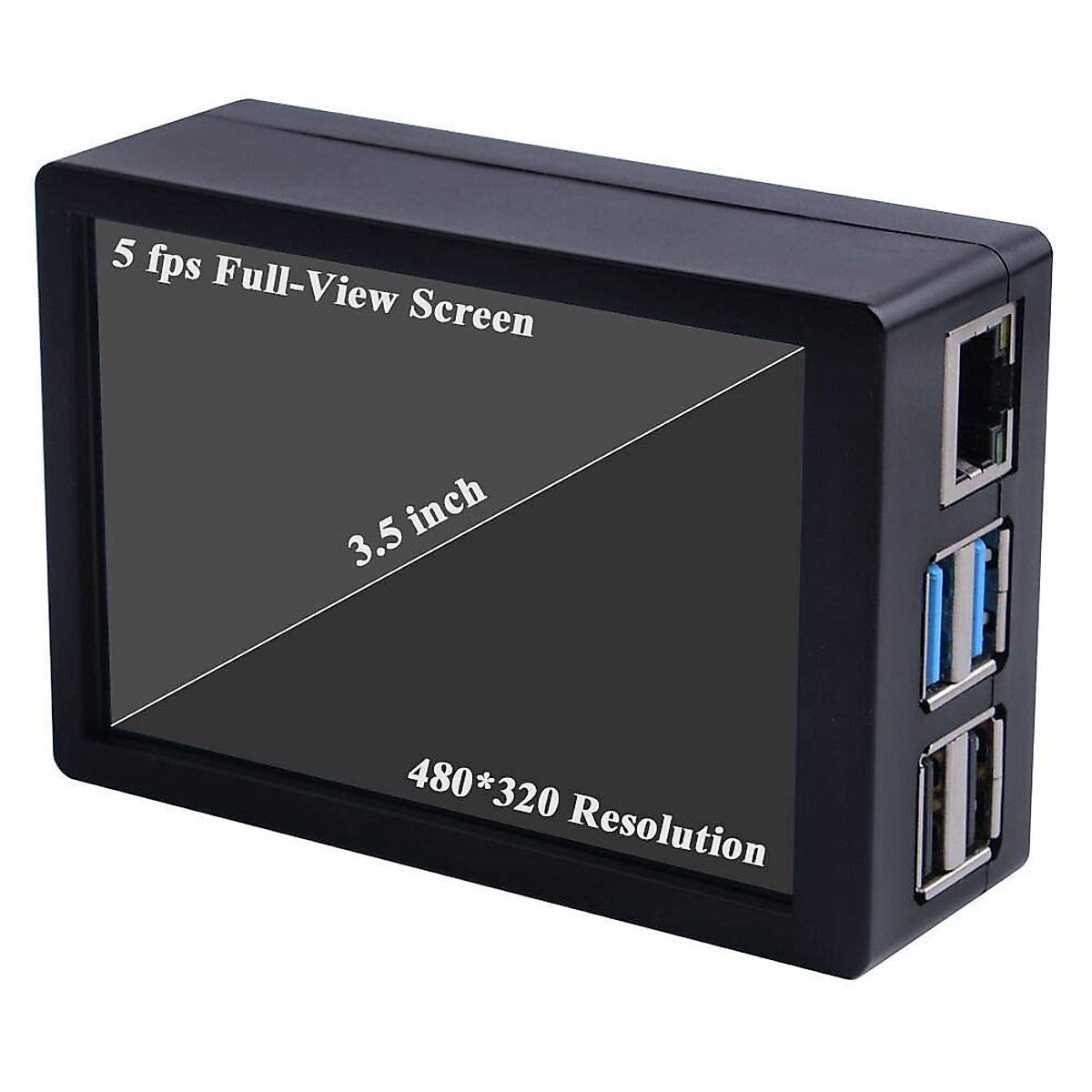 GeeekPi 3.5 inch Touch Screen with Case for Raspberry Pi 4, with Fan and Heatsinks, 320x480 Resolution TFT LCD Display for Raspberry Pi 4 Model B (Raspberry Pi Board NOT Included)