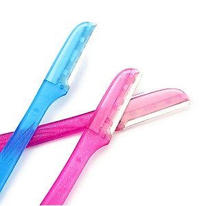 Maxfresh Eyebrow Razor 3 pack, Pink and blue