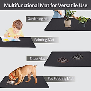 Under Sink Mats for Kitchen Waterproof, Under Sink Liner 34" x 22" for Kitchen fit 36" Cabinet, Sink Mats for Bottom of kitchen Sink for Drips Leaks, Under Kitchen Sink Mats and Protectors, Black