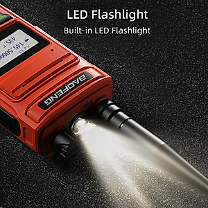 BAOFENG P15UV 5W Dual Band Waterproof Two Way Radio Long Range Walkie Talkie for Adults, with Earphone and Type-C Charger