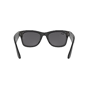 Ray-Ban Stories | Wayfarer Square Smart Glasses, Matte Black/Dark Grey, 50 mm
