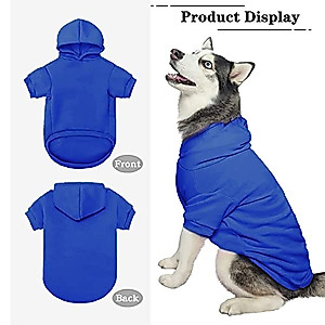 Custom Dog Hoodie Set with Name Photo, Personalized Pet Warm Sweater Hoodies for Small Medium Dogs & Cat Puppy