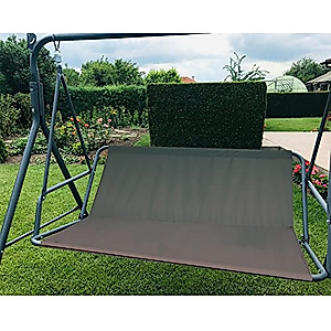Midremer Swing Cover Chair Bench Replacement Cover, 2/3 Seat 600D Thickened Oxford Waterproof Swing Seat Cover for Outdoor Patio Garden Swing Chair (Coffee, 58.2 x 19.7 x 19.7 Inch)