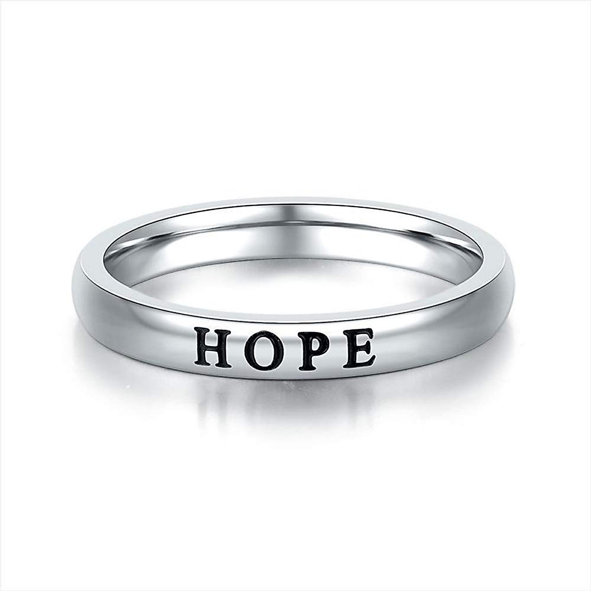 3 pcs Stainless Steel Classical Plain Stackable Wedding Band Ring 7