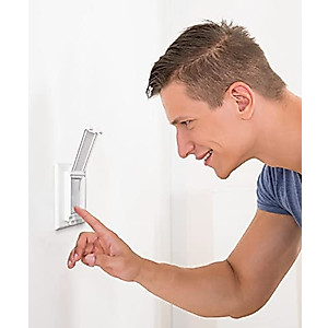 Light Switch Guard, ILIVABLE Child Proof Switch Plate Cover Prevents Kids or Accidental Turned On/Off Switch While Allowing Access (White, 2 Pack)