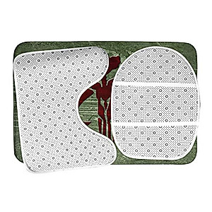 Star War Manda-Lorian Bath Mat 3 Piece Set Anti-Skid Bathroom Carpet Set Soft Pads Bath Mat + Contour Pads + Toilet Lid Cover, Absorbent Carpet Bath and Mat Anti-Slip Pads Set