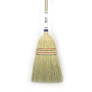 Lehman's Amish-Made House Broom - Authentic Corn Straw Broom with Hardwood Handle, Natural, 55 inches