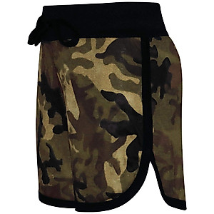 A2Z 4 Kids Girls Shorts 100% Cotton Dance Sports Trendy Fashion Summer Hot Short - Girls Shorts 426 Camo Green 7-8