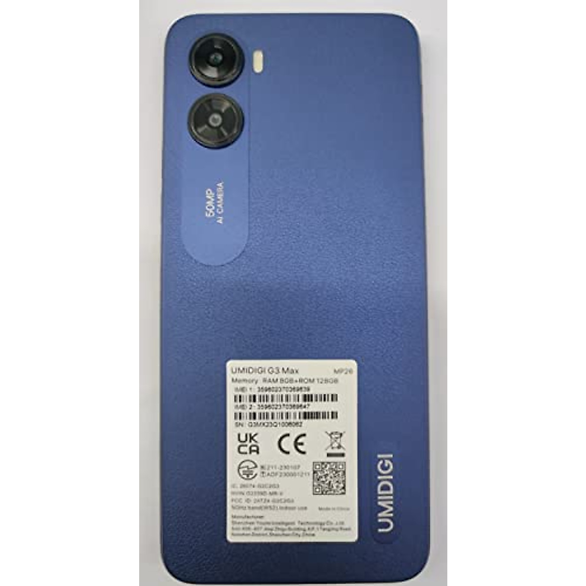 UMIDIGI G3 MAX 8+128GB Android 13 Unlocked Cell Phone,50MP Ultra-Clear AI Camera Smartphone,6.6-inch FHD Display Android Phone,5150mAh Massive Battery Mobile Phone Support Expandable Up to 1TB