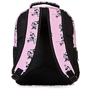 Minnie Mouse Allover Bookbag Backpack - Minnie Mouse Allover School Bag - Backpack for Boys, Girls, Kids, Adults (Light Pink)