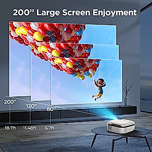 Portable Movie Projector, WiFi Outdoor Projector with Carrying Bag, Support Full HD 1080P Mini Smart Phone Projector for Home Theater Outdoor Movies Compatible with TV Stick HDMI USB AV