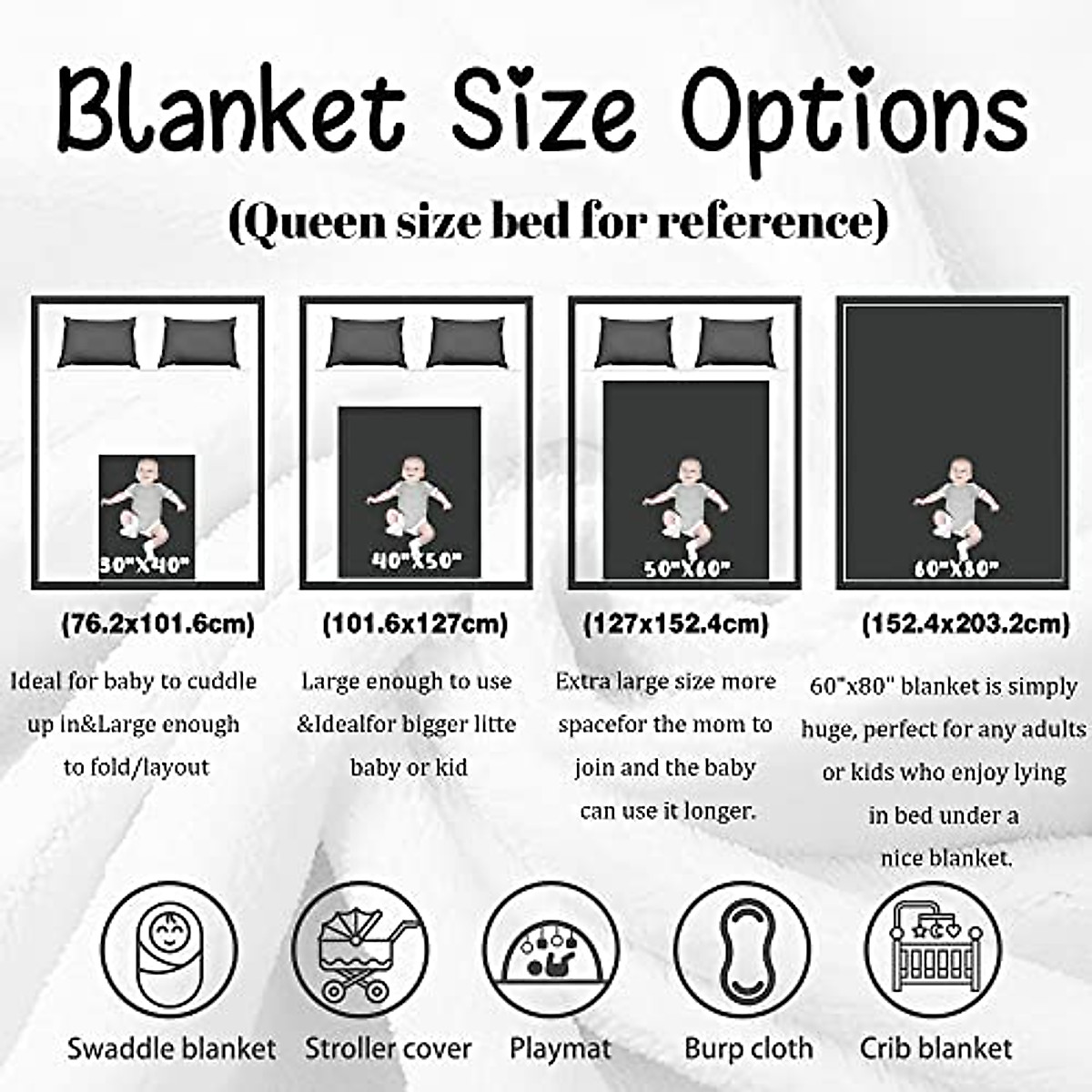 Personalized Baby Blanket for Girls Boys Custom Baby Blanket with Name Customized Name Receiving Swaddle Blanket for Infant Toddler Super Soft Fleece Blanket Kid Birthday Gift Color22,30"x40"