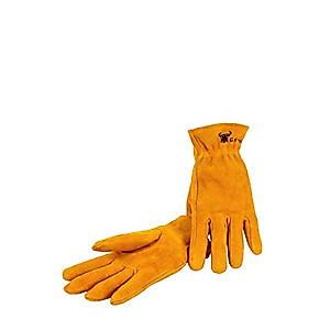 G & F Products 5013M JustForKids Kids Genuine Leather Work Gloves, Kids Garden Gloves, 4-6 Years Old