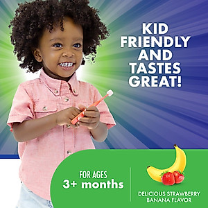 Brilliant Oral Care Kids Fluoride Free Toothpaste, Spry Gel with Xylitol, Strawberry Banana Flavor for Ages 3+ Months, 2 fl oz, 1 Pack