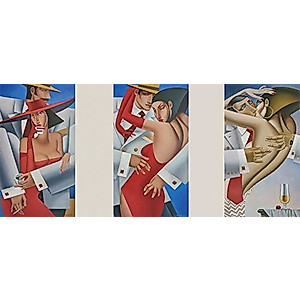 Passionate Tango - triptych with 3 of single paintworks (Coffee + Tango + Pasion)