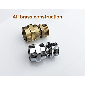 MissMin shower head swivel adapter ball joint,showerhead adjustable connector,brushed nickel