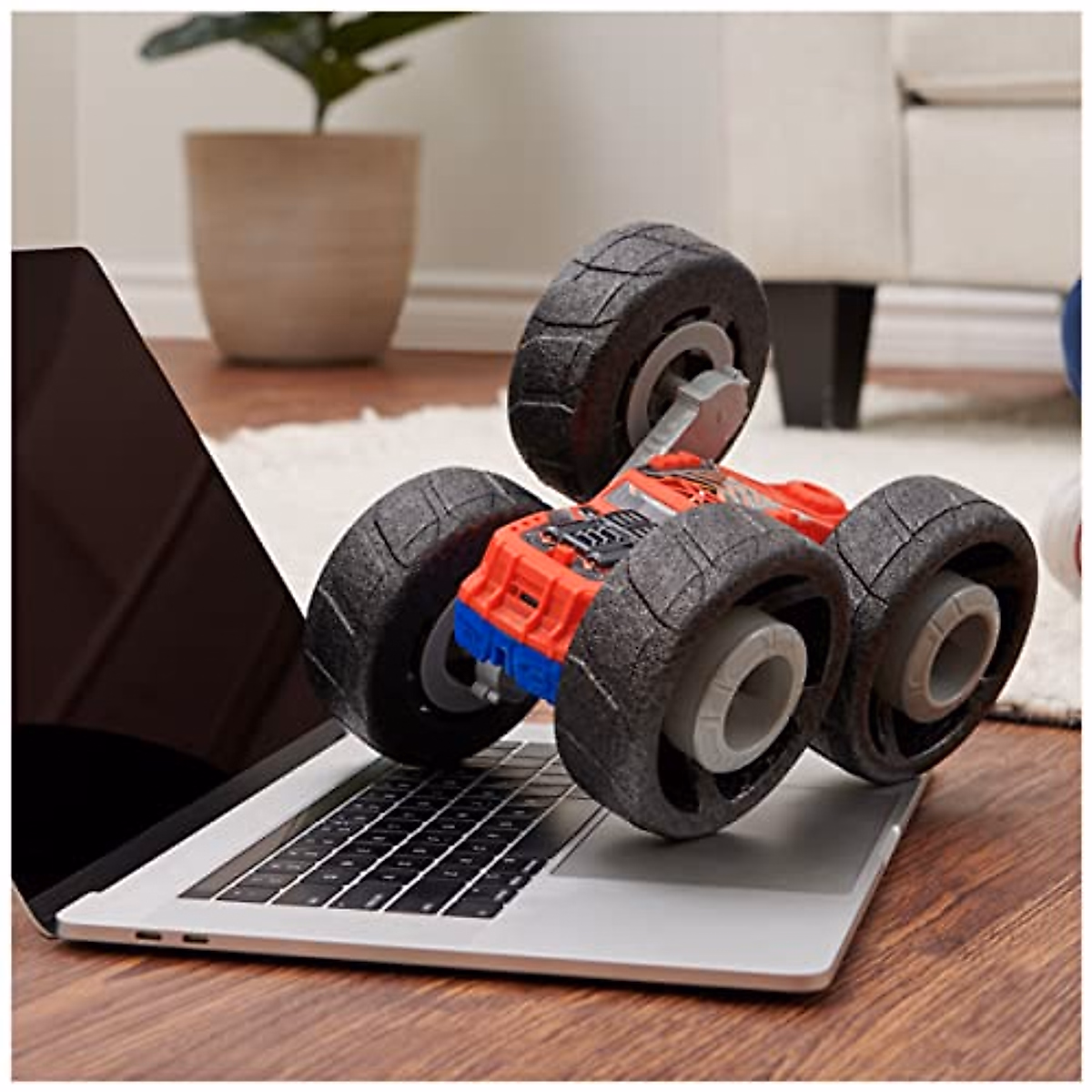 Air Hogs Super Soft, Flippin’ Frenzy, 360 Spinning Action, 2-in-1 Stunt Vehicle Remote Control Car, Kids Toys for Kids 4 and up