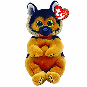 Ty - Beanie Babies - Ace The Dog Soft Toy 15 cm, Black/Brown, TY40544