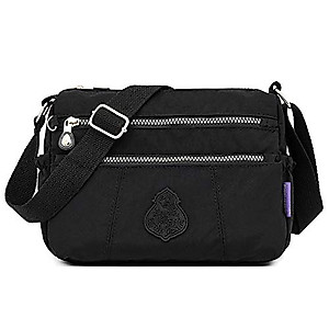 MINTEGRA Shoulder Bag for Women Waterproof Crossbody Purses Lightweight Nylon Work Travel Purse Messenger Bag
