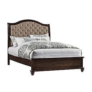 Progressive Furniture Pearson Queen Upholstered Bed, Aged Oak