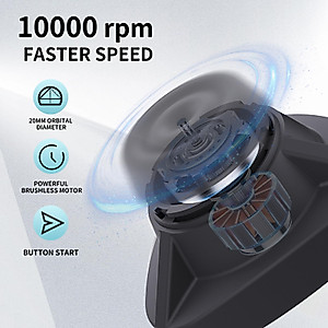 Mini Vortex Mixer 10000RPM Lab Mixer, Air Brush Paint Mixer, Paint Mixer for Ink,Lab Vortex Shakers for Gel, Lab Paint Mixer,Built-in Rechargeable Battery - Black