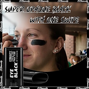 CCBeauty Eye Black, Sweatproof Eyeblack Stick For Baseball Football Softball Lacrosse, Black Face Paint Sports Grease Stick For Pro Performance, Game Day Cheer Playoffs Accessories for Players & Fans