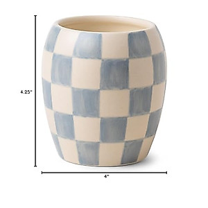 Paddywax Checkmate Artisan Hand-Poured Scented Candle, 11-Ounce, Cotton + Teak