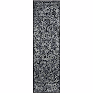 SAFAVIEH Antiquity Collection 2'3" x 6' Grey/Multi AT824B Handmade Traditional Oriental Premium Wool Runner Rug