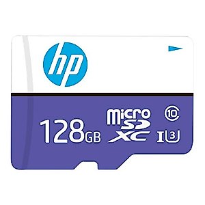 HP 128GB mx330 Class 10 U3 microSDXC Flash Memory Card - 100MB/s, Class 10, U3, 4K UHD, Full HD, UHS-I, Micro SD