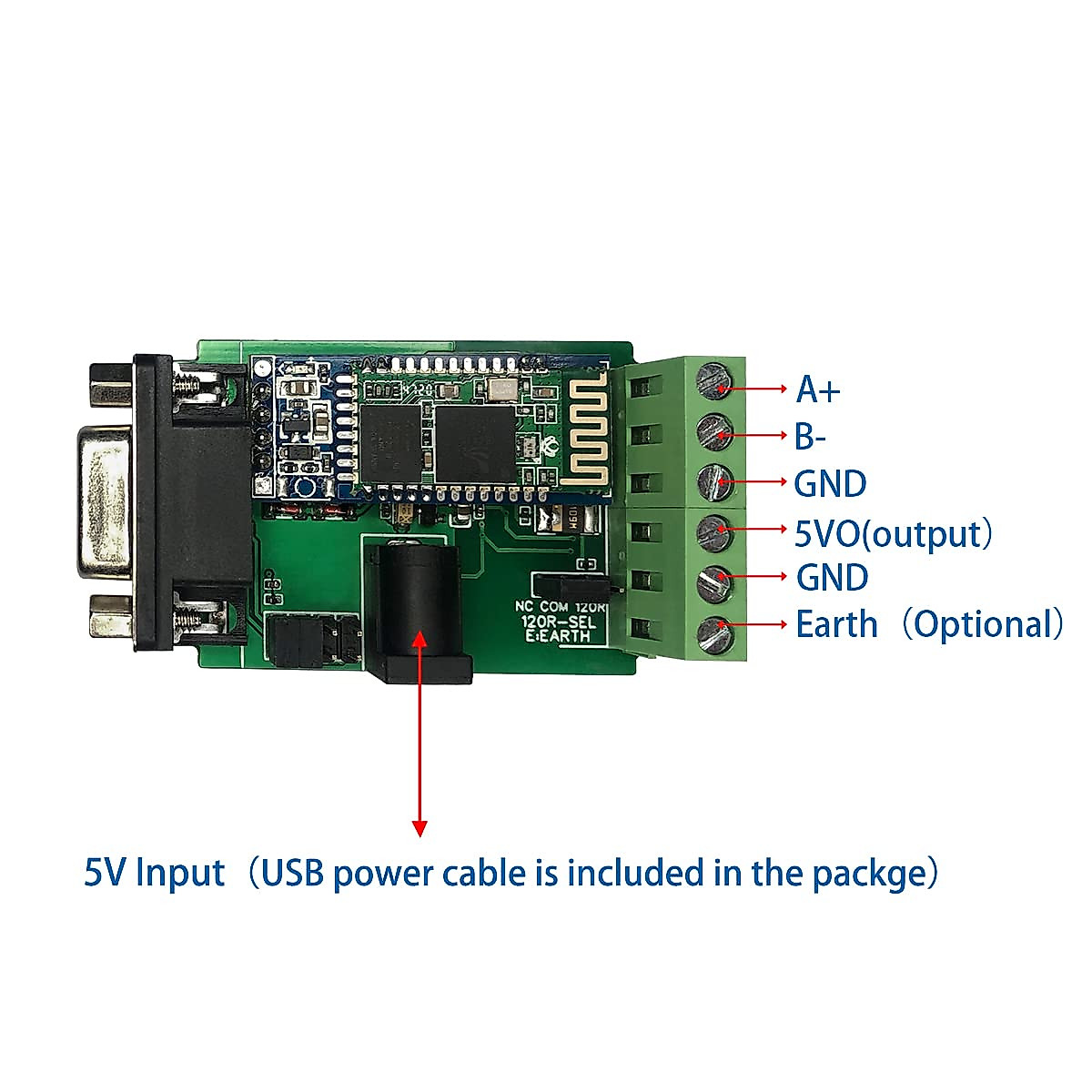 DSD TECH SH-B35 RS485 RS232 to Bluetooth 2.0 Adapter Support Android and Windows