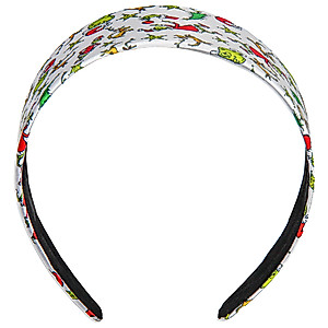 Dr. Seuss How The Grinch Stole Christmas Allover Character Design Headband For Women and Girls