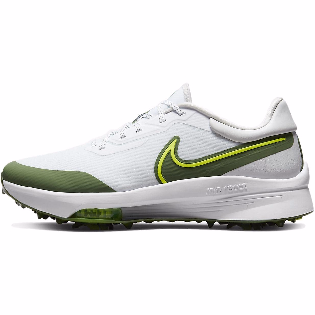 Nike Air Zoom Infinity Tour Next% 'White Treeline Men's Golf Cleats (White/Treeline, us_Footwear_Size_System, Adult, Men, Numeric, Medium, Numeric_13)