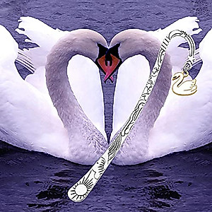 MYOSPARK Swan Bookmark Swan Inspired Jewelry Swan Lover Gift Bird Lover Gift Bookmark Literary Reader Gift (Swan Bookmark)