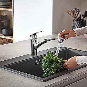GROHE 30306001 Eurosmart Dual Spray Pull-Out Kitchen Faucet, Chrome