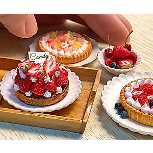 8Pcs/Set 1:6 Miniature Dollhouse Tableware Mini Plates Bowl Cup Set Dollhouse Chrysanthemum Bowl Dish Plate Set Mini Kitchenware for Barbies Doll Food Kitchen Accessories Toy