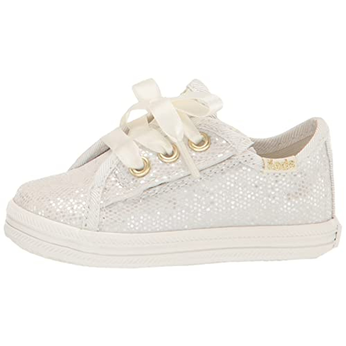 Keds Kids Baby Kickstart Crib Celebrations Sneaker, Ivory, 3 US Unisex Infant