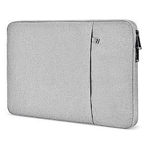 14 inch Laptop Sleeve Case for HP Lenovo Dell ASUS Acer Chromebook 14, HP Stream 14, Dell XPS 15, Inspiron 14, Lenovo ideapad 14, Asus Zenbook 14, Razer Blade 15 Water-Resistant Computer Bag -Grey