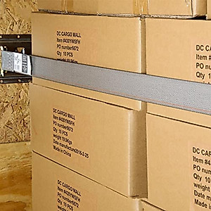 10 E Track Ratchet Tie-Down Cargo Straps, 2" x 16' Durable Ratcheting Strap Cargo TieDowns, Heavy Duty Grey Polyester Tie-Downs, ETrack Spring Fittings